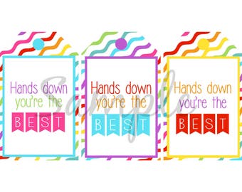 INSTANT Download Hands Down Best TEACHER Appreciation School