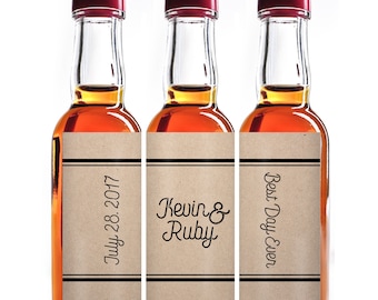 Mini bottle labels | Etsy