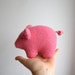 Pig piglet organic pink soft toy animal baby safe