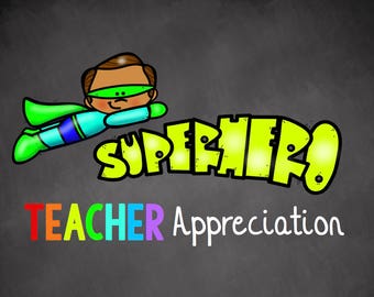 Superhero teacher | Etsy