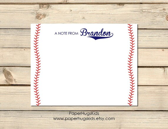PRINTABLE Baseball Note Cards Baseball stationery Sports