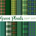 PLAID PAPERS Green Scottish Tartans and Xmas Plaids