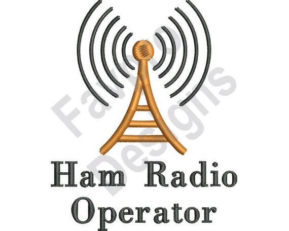 Ham Radio Operator Machine Embroidery Design