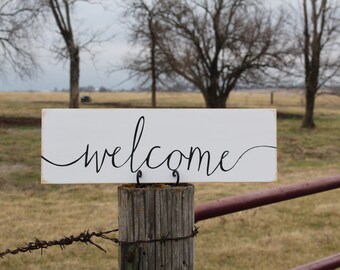 Rustic welcome sign | Etsy