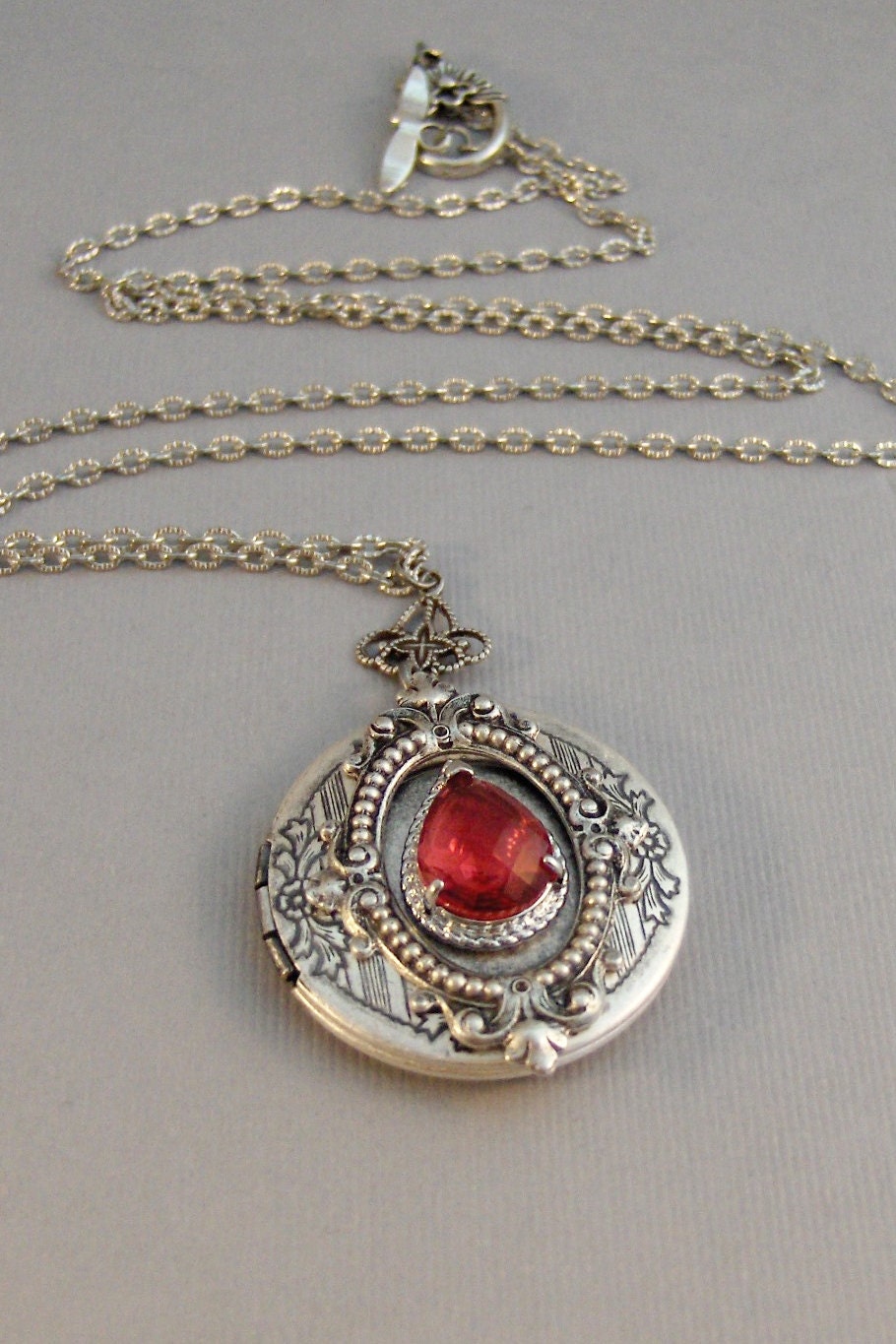 Victorian RubyLocketAntique LocketSilver LocketRuby