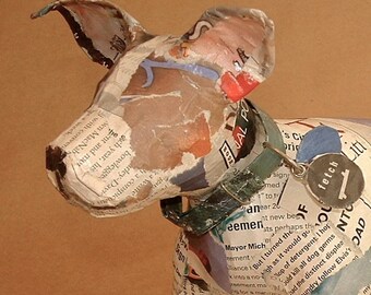 French Poodle Unique One-of-a-Kind Whimsical Paper Mache