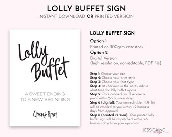 Lolly buffet sign | Etsy