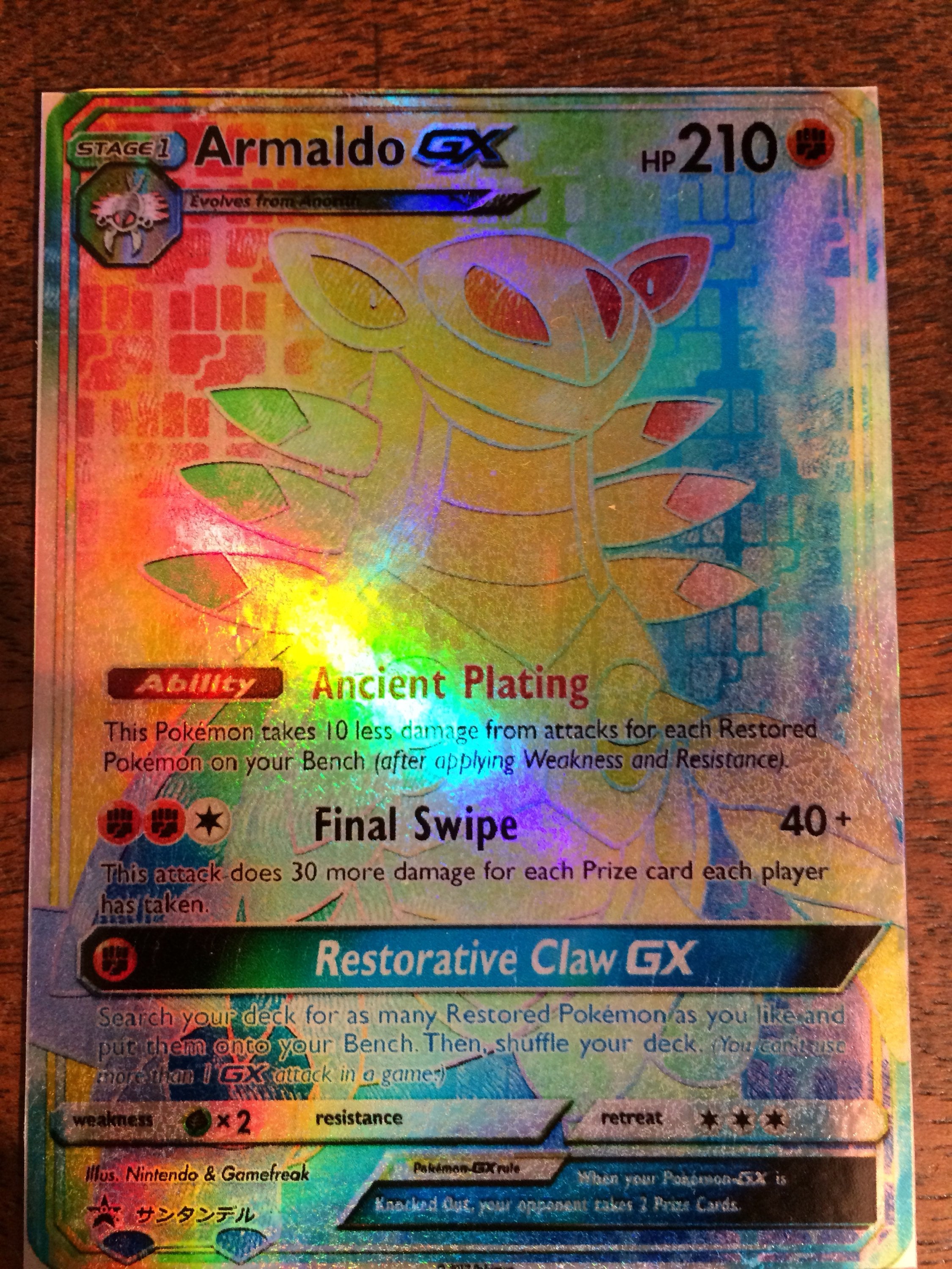 Armaldo gx ex pokemon orica custom card