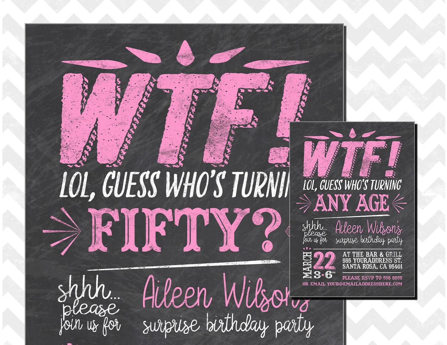 Who's turning 50 WTF turning 50 Surprise 50th birthday