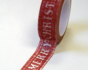Washi Tape 15mm Retro Merry Christmas Happy Holiday Deco