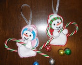 Items similar to In The Hoop Snowman Candy Cane Holder Design Set for ...