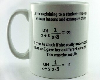 Find X mug math problem funny white ceramic coffee or tea
