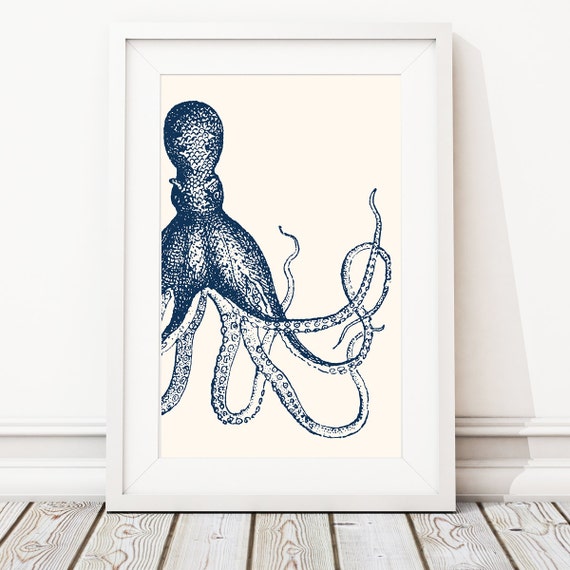 Octopus Art Octopus Print Nautical Decor Nautical