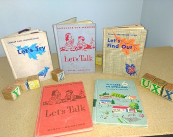 1950s school books | Etsy