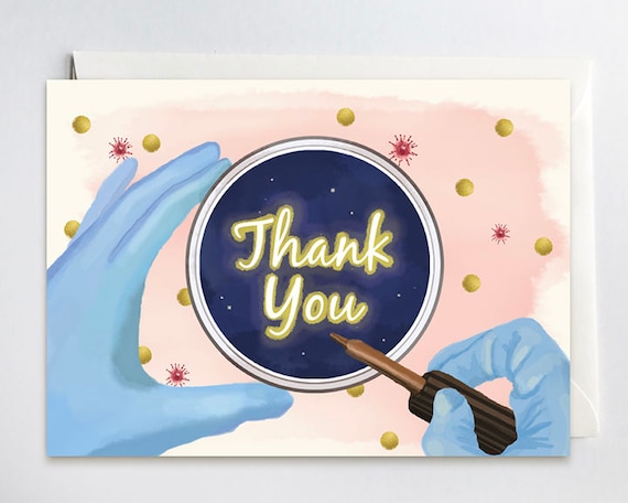 Thank You Card for Microbiology professor Chemistry Biology