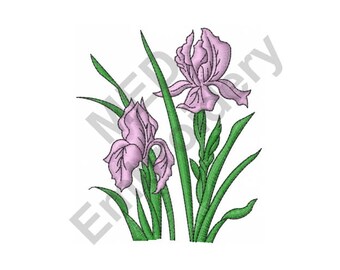 Iris embroidery | Etsy