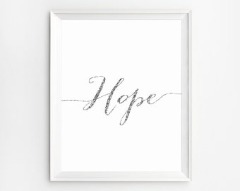 Hope wall art | Etsy
