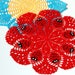 Crocheted Doily Ladybug Lady Bug Ladybird Lady Bird Red Doily