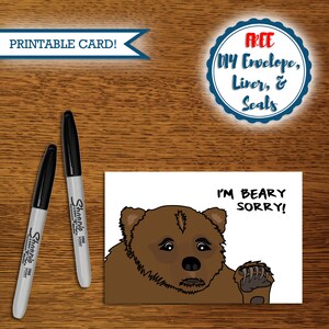 Im sorry card puns | Etsy