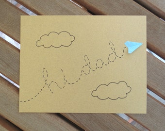 Airplane card | Etsy