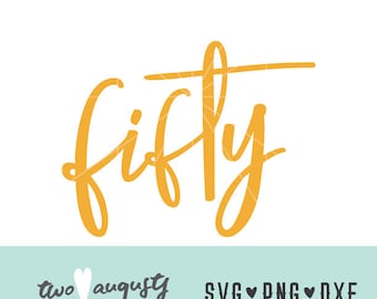 Cursive fifty | Etsy