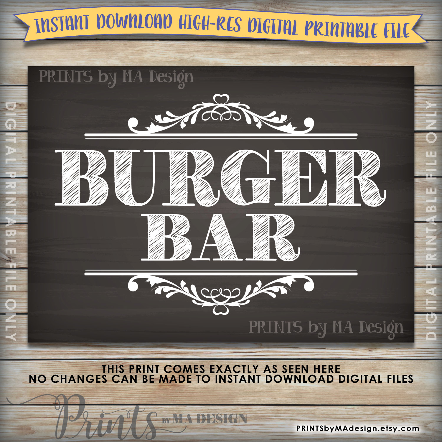 Burger Bar Sign, Build a Burger Sign, Graduation, Birthday, Retirement ...