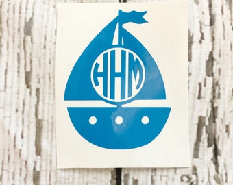 Sailboat monogram | Etsy