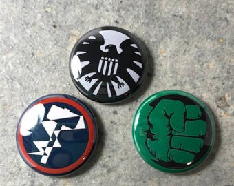 Superhero button | Etsy