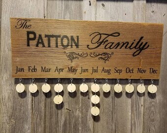 Rustic calendar | Etsy