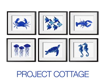 Sea animal prints | Etsy