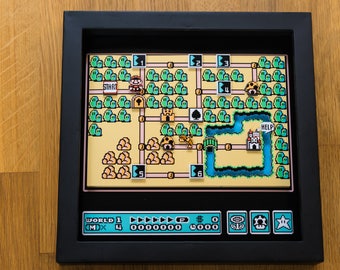 Super Mario World Shadow Box 5x7