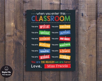 Custom Spanish Classroom Rules Poster Spanish Class Decor
