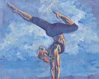 Yoga painting | Etsy