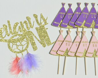 Teepee cake topper | Etsy