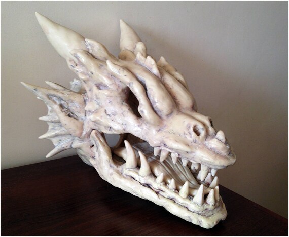 Dragon Head Sculpture Large dragon skull Decor full head