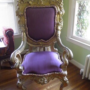 Purple throne chair | Etsy