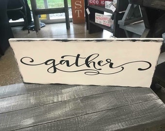 Large gather sign | Etsy