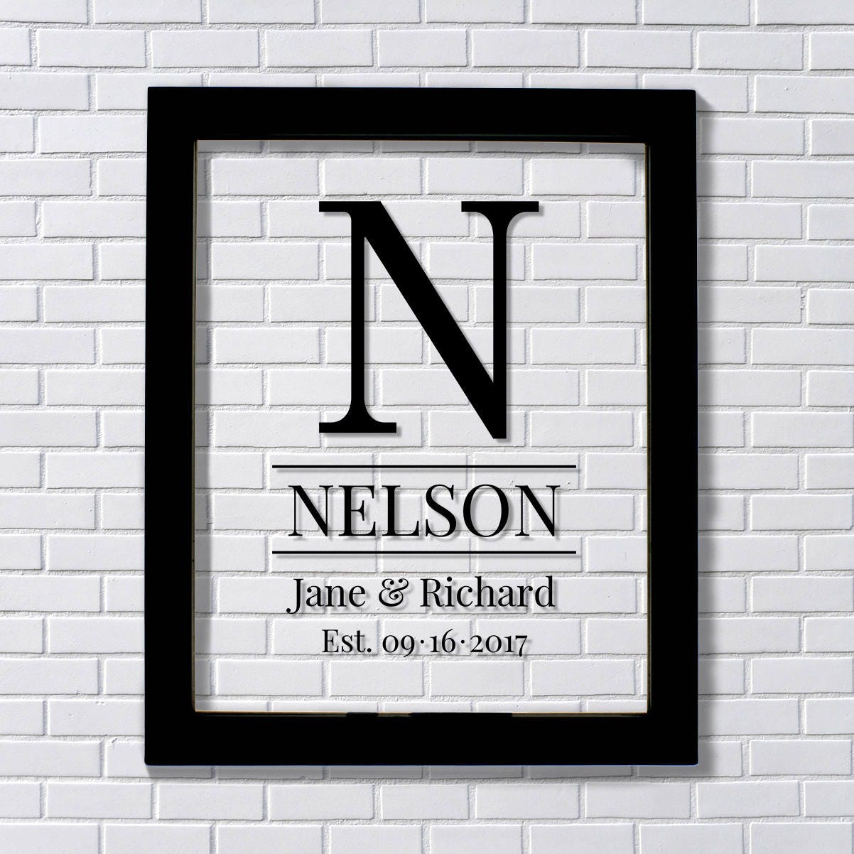 Last Name Letter Sign Letter Monogram Family Name