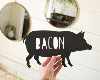 Bacon pig: funny pig cross-stitch pattern
