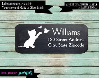 Cat address labels | Etsy