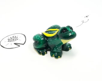 Polymer clay frog | Etsy
