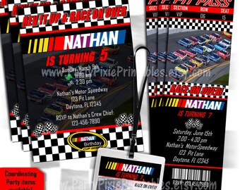 Nascar birthday card | Etsy