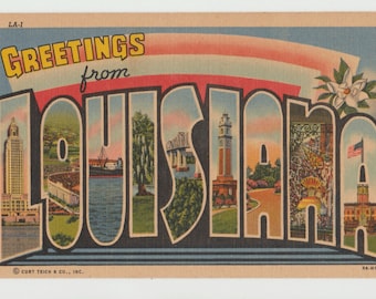 Louisiana postcard | Etsy