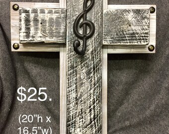 Treble clef cross | Etsy