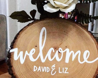 Wooden welcome sign | Etsy