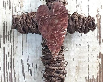 Rustic wall cross | Etsy