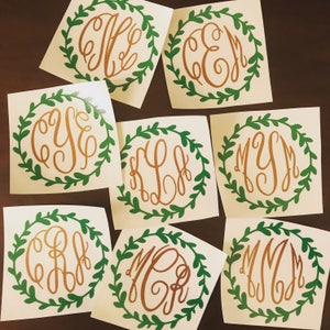 Wreath monogram | Etsy