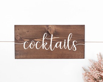 Cocktail sign | Etsy