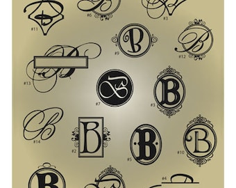Monogram letter b | Etsy