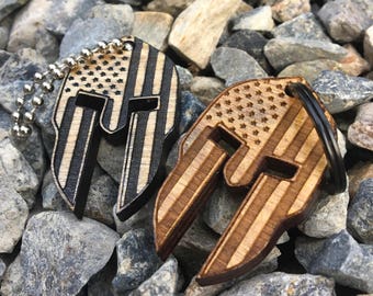 Spartan keychain | Etsy